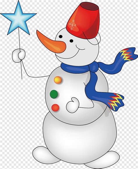 Snowman Holding Sign Clipart Png