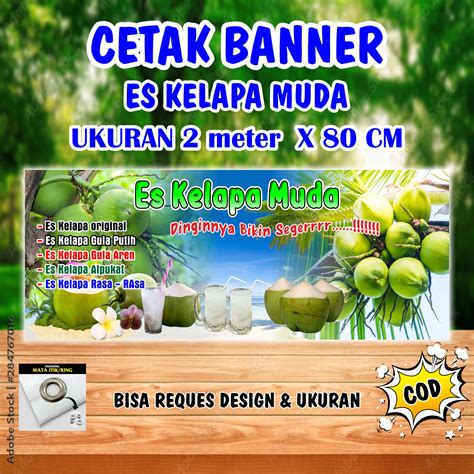 Desain Banner Es Kelapa Muda Corel Draw Nbkomputer
