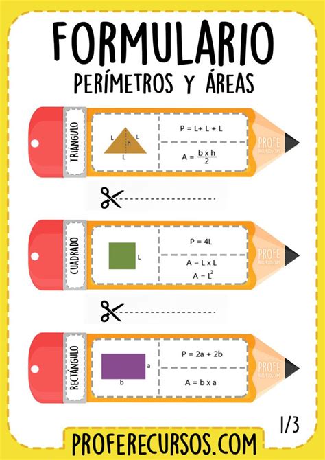 Formulario de Figuras Geométricas Áreas y Perímetros Material