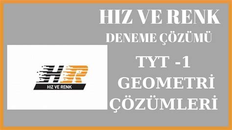 HIZ VE RENK TYT 1 GEOMETRİ KURUMSAL DENEME GEOMETRİ YouTube