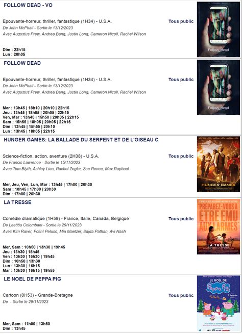 Tarbes A laffiche au cinéma CGR du 13 au 19 décembre 2023