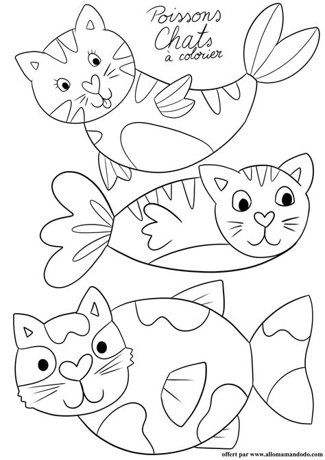 Poissons chats d avril à imprimer Allo Maman Dodo
