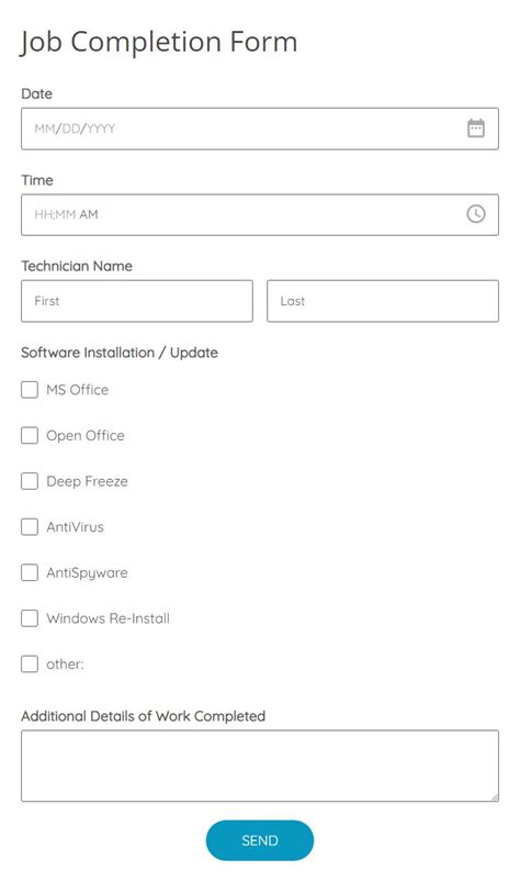 Free Customer Update Form Template 123 Form Builder
