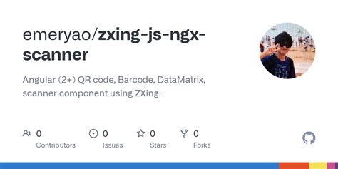 Github Emeryao Zxing Js Ngx Scanner Angular Qr Code Barcode