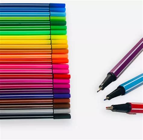 Kit De Canetas Ponta Fina Coloridas Cores Fine Line Mm Mercadolivre