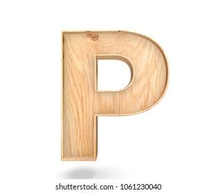 3d Decorative Wooden Alphabet Capital Letter Stock Illustration
