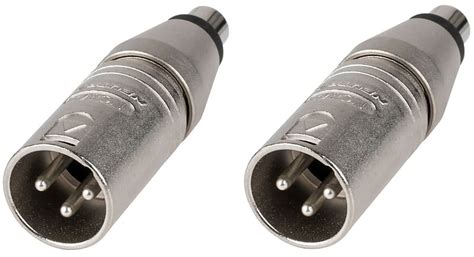 2 Two Genuine NEUTRIK NA2MPMF 3 Pin XLR Male To RCA Reverb