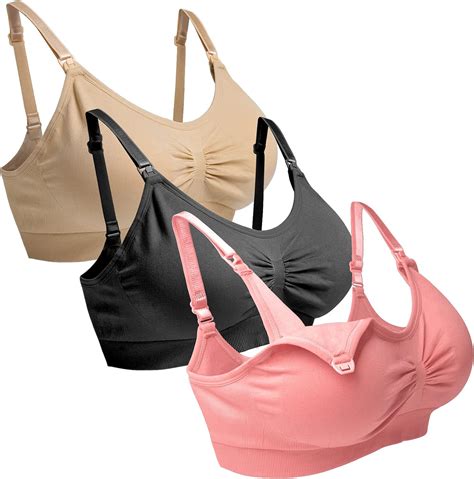 O WareBaby Maternity Bras For Pregnancy 3 Pack Full Bust Seamless