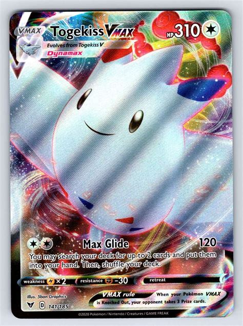 Togekiss VMAX 141 185 Vivid Voltage Ultra Rare Holo Pokemon Card LP EBay