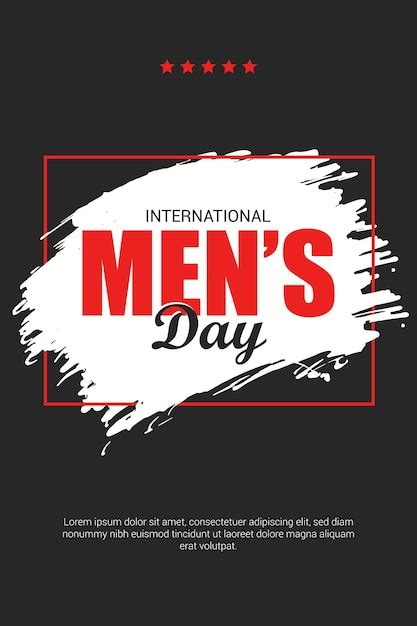 Dia Internacional Do Homem Vetor Premium
