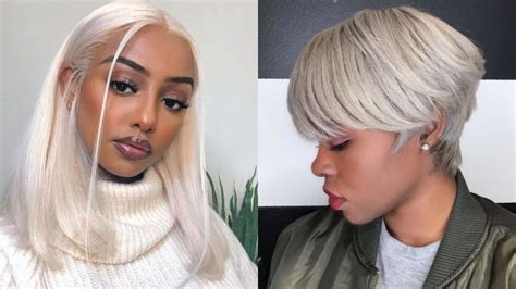 Platinum Blonde Hairstyle Ideas For Black Women Youtube
