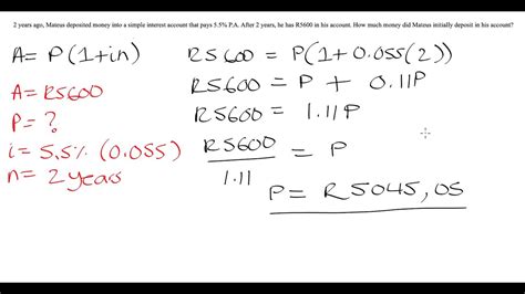 Grade 10 Math Simple Interest Practice Finance Growth YouTube
