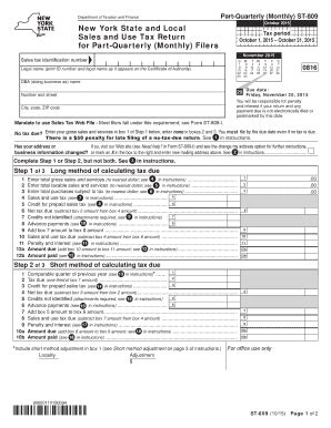 Fillable Online Form ST 809 New York State And Local Sales And Use Tax