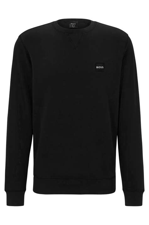 Hugo Boss Czarna Bluza Z Haftowanym Logo W Kwadraciku Roz Xl