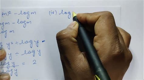 logarithm class 9 icse chapter 7 exercise 7b youtube