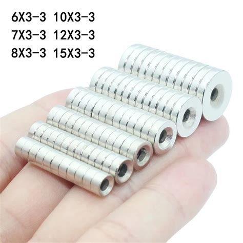 5 100 Szt Silne Magnesy Okr G E Z Bem Magnes Neodymowy NdFeB N35 Trwa E