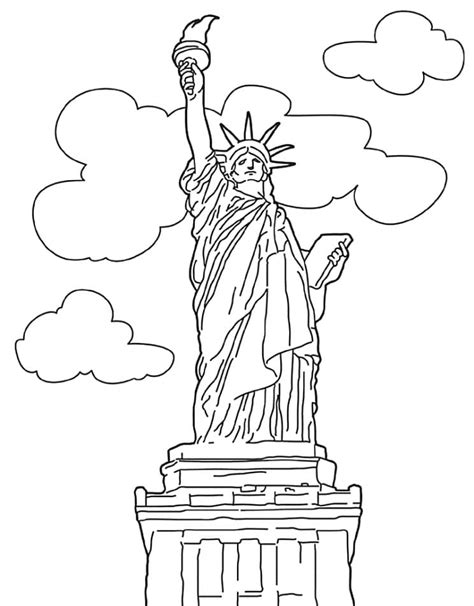 Estatua Normal De La Libertad Para Colorear Imprimir E Dibujar Pdmrea