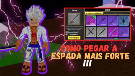 Como Conquistar A Espada Mais Forte Do Blox Fruits Roblox Youtube