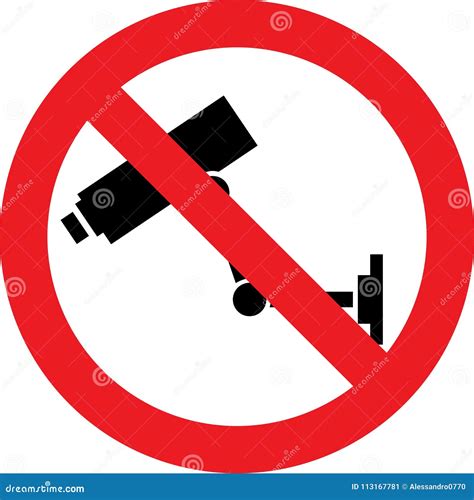 No Surveillance Sign Stock Illustration Illustration Of Allowed
