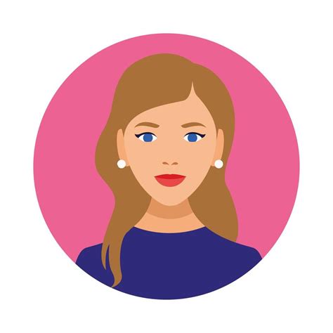 Beautiful Woman Avatar Character Icon Vector Art At Vecteezy