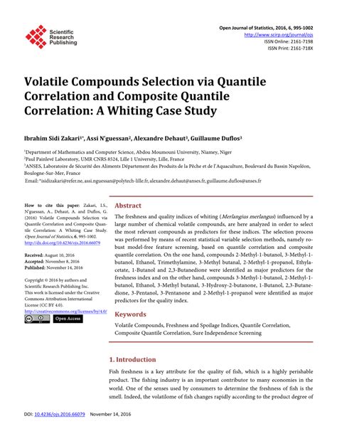 pdf volatile compounds selection via quantile correlation and composite quantile correlation