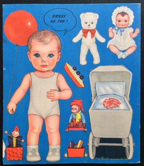 Original Dress Me Paper Doll Book 1943 Uncut 6 Pgs Clothes Queen