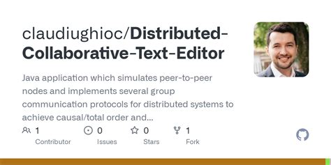 github claudiughioc distributed collaborative text editor java application which simulates
