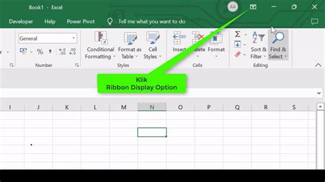 Cara Menyembunyikan Atau Menampilkan Menu Ribbon Di Excel