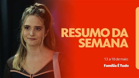 Resumo de Família é Tudo veja os capítulos de 13 a 18 de maio