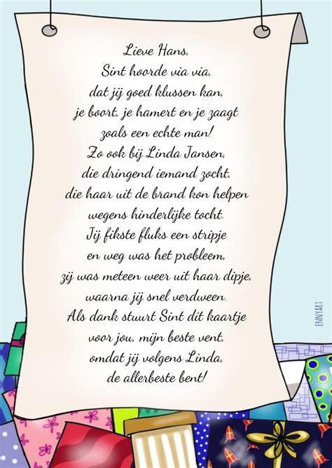 Sinterklaas Sint Met Gedicht En Een Berg Kaartje Go