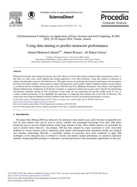 pdf using data mining to predict instructor performance