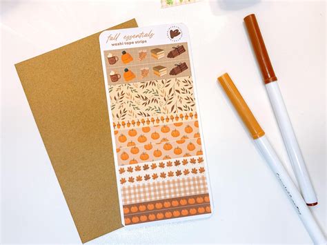 FALL Autumn Themed Sticker Sheet Cute Journal Planner Etsy