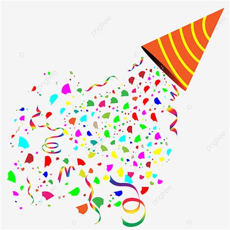 Confetti Birthday Party Vector Design Images Birthday Party Popper