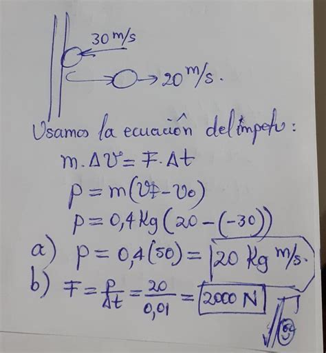 Suponga Que Lanza Una Pelota De 0 40 Kg Contra Una Pared A La Cual