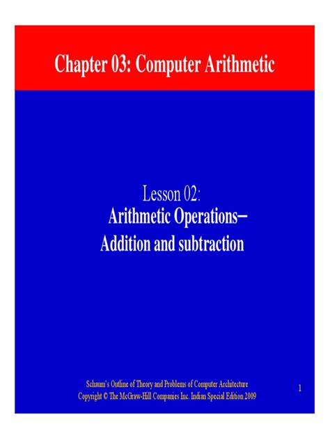 chapter 03 computer arithmetic arithmetic operations addition and subtraction pdf theory