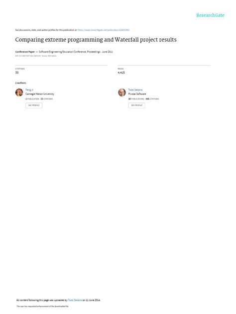 comparing extreme programming and waterfall projec pdf software development process agile