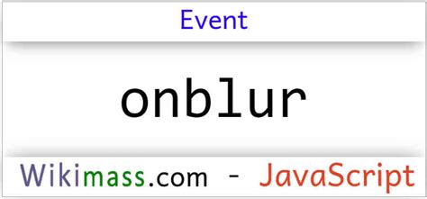 javascript onblur event
