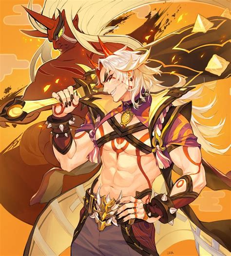 Arataki Itto Genshin Impact Image By Lilith Mangaka