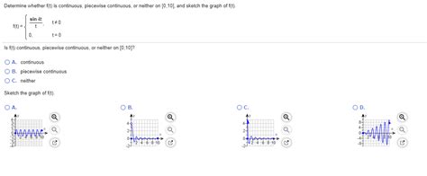 Solved Determine Whether F T Is Continuous Piecewise Chegg