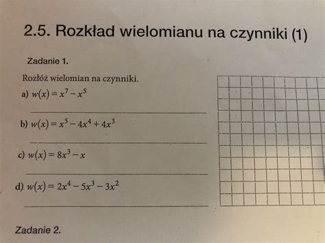Roz Wielomian Na Czynniki Przyk Ady Na Zdj Ciu Brainly Pl