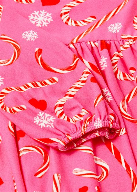 Girls Pink Soft Touch Christmas Print Dress 4 13yrs Matalan
