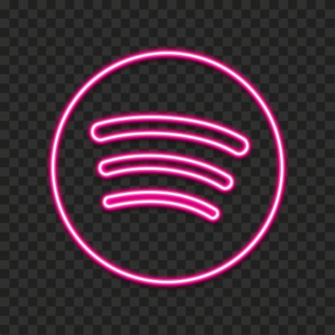 Spotify Pink Neon Logo Sign HD PNG Citypng