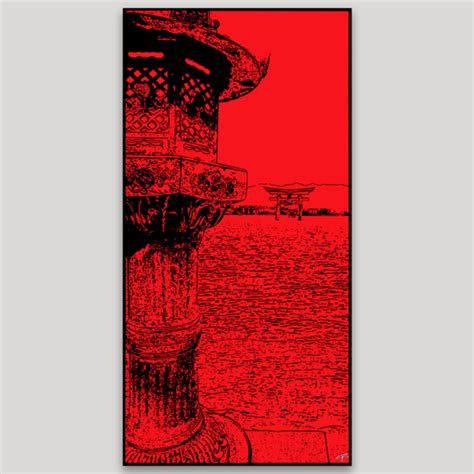 Tableau japon Miyajima CÉDRIC FOURNIER Illustrations affiches