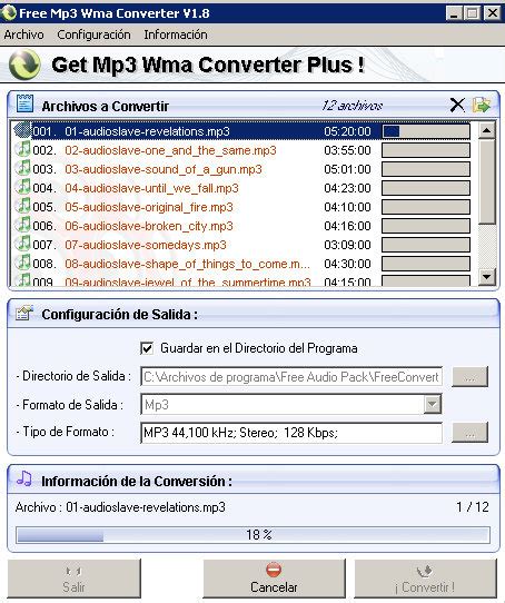 Convertir Audio En Diferentes Formatos Con Free Mp3 Wma Converter