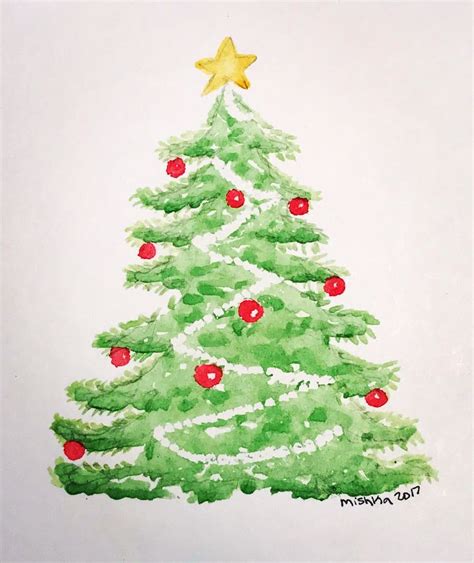 Watercolor Christmas Tree Watercolor Christmas Tree Christmas