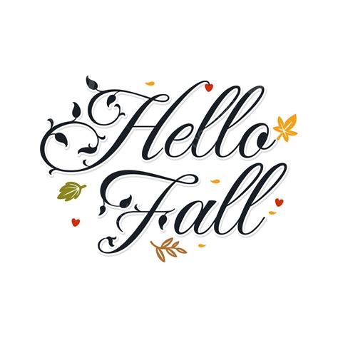 Hello Fall Vector PNG Images Hello Fall Vector Art Graphics