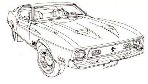 Mustang à colorier