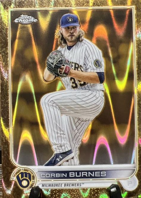 Corbin Burnes Topps Gilded Collection Raywave Gold Etch