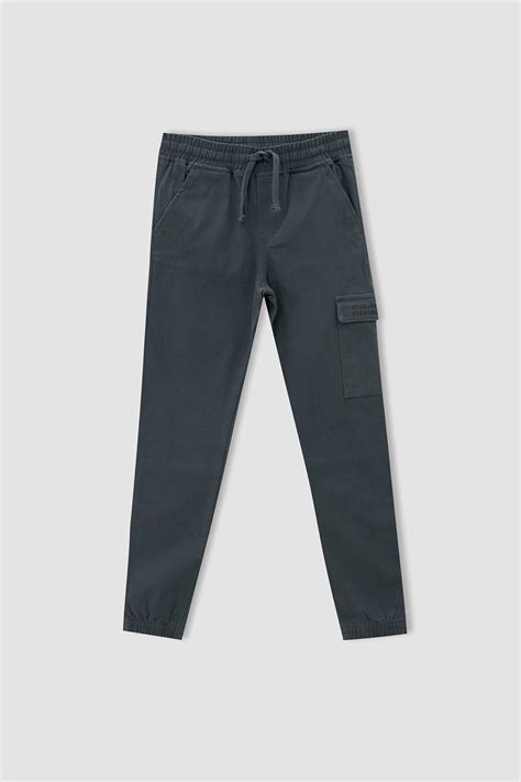 Antrasit Erkek Ocuk Gen Erkek Erkek Ocuk Slim Fit Esnek Belli
