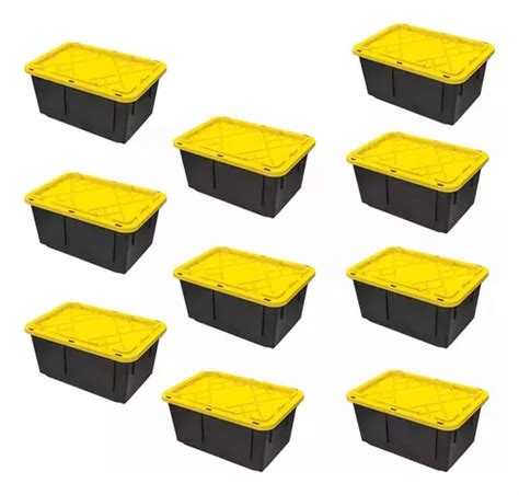 Caja Plástica Uso Rudo Almacenamiento Jumbo 102 L 10 Piezas Envío gratis